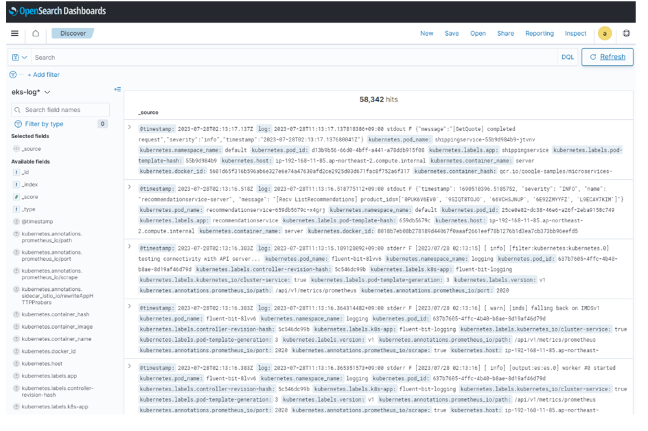 Eks Fluent Bit Opensearch 구성을 통한 로그 수집 Bespin Tech Blog