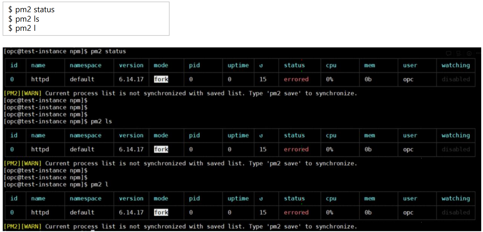 PM2 설치 및 명령어 - BESPIN Tech Blog